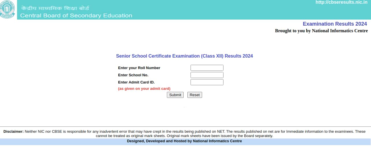 CBSE 12th Result 2024 (OUT) Live: cbseresults.nic.in CBSE Class 12 result link available